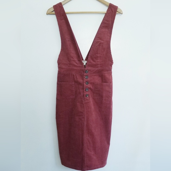 Hidden Alley | Dresses | Nwt Hidden Alley Corduroy Overall Dress Rust ...